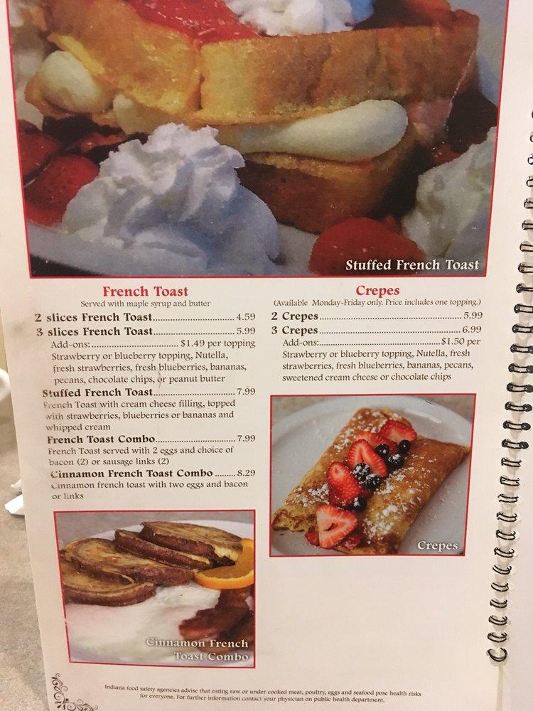 Menu at Friendship Diner restaurant, Evansville