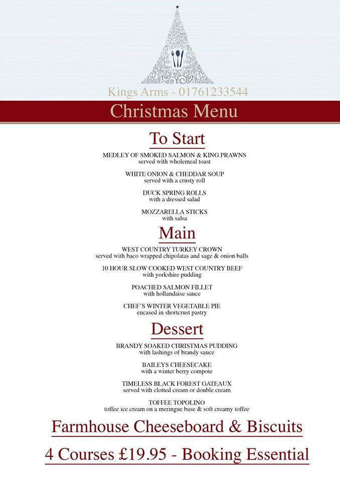 Menu at The Kings Arms Inn pub & bar, Radstock, Kings Arms