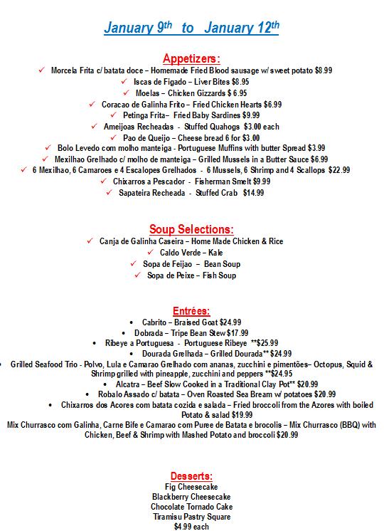 Menu at Old School House pub & bar, Hudson