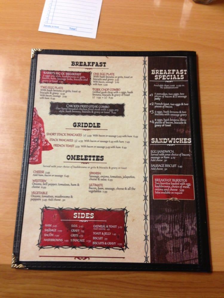Menu at R&K Cafe II, Cleburne