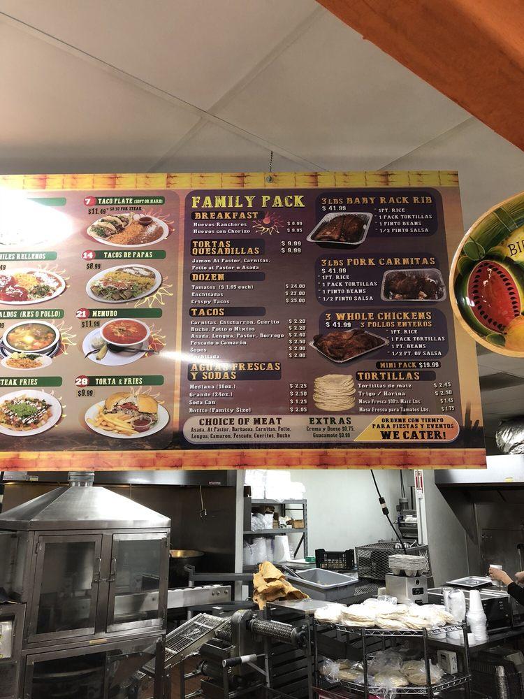 Menu at Mercado del Sol restaurant, Concord