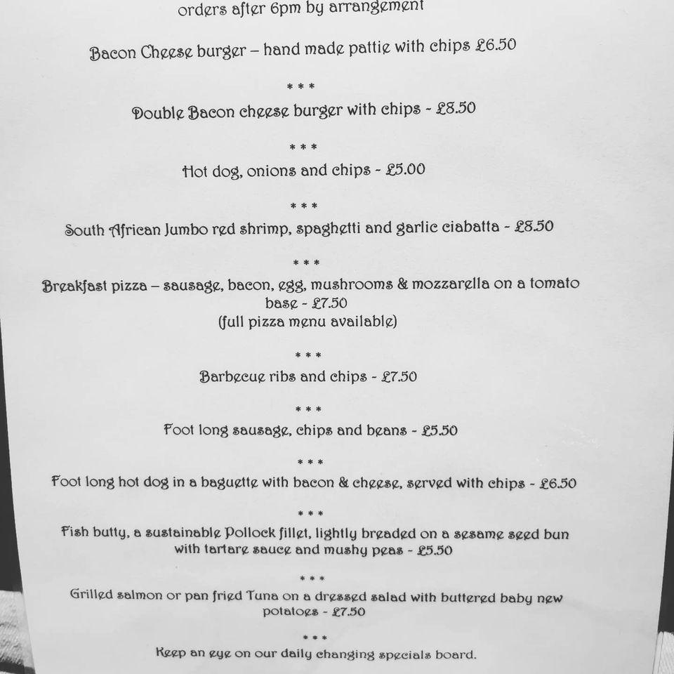 Menu at Kings Arms Horbury pub & bar, Wakefield, 37 New St