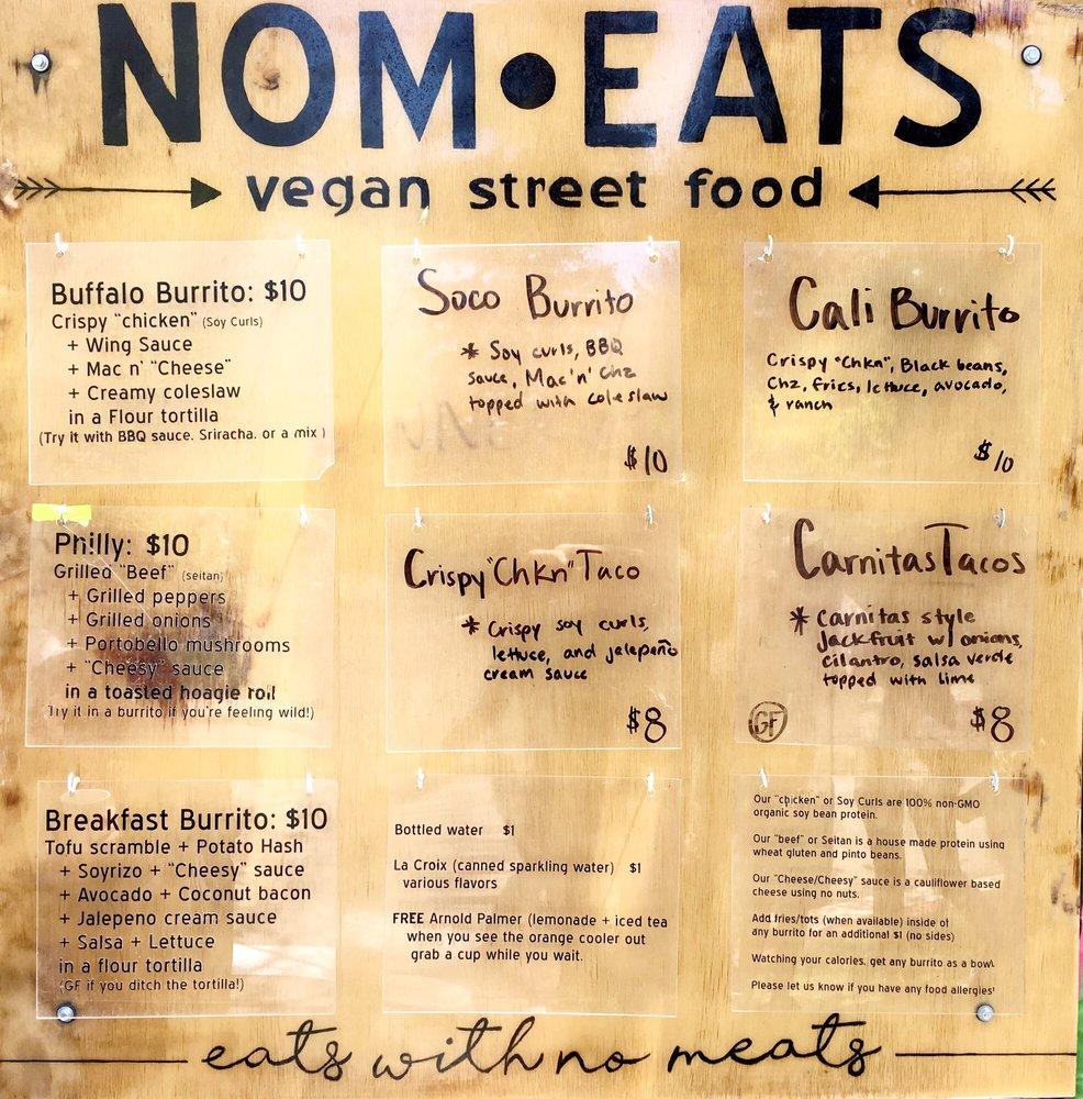 Menu at Nom Eats restaurant, Reno, 148 West St