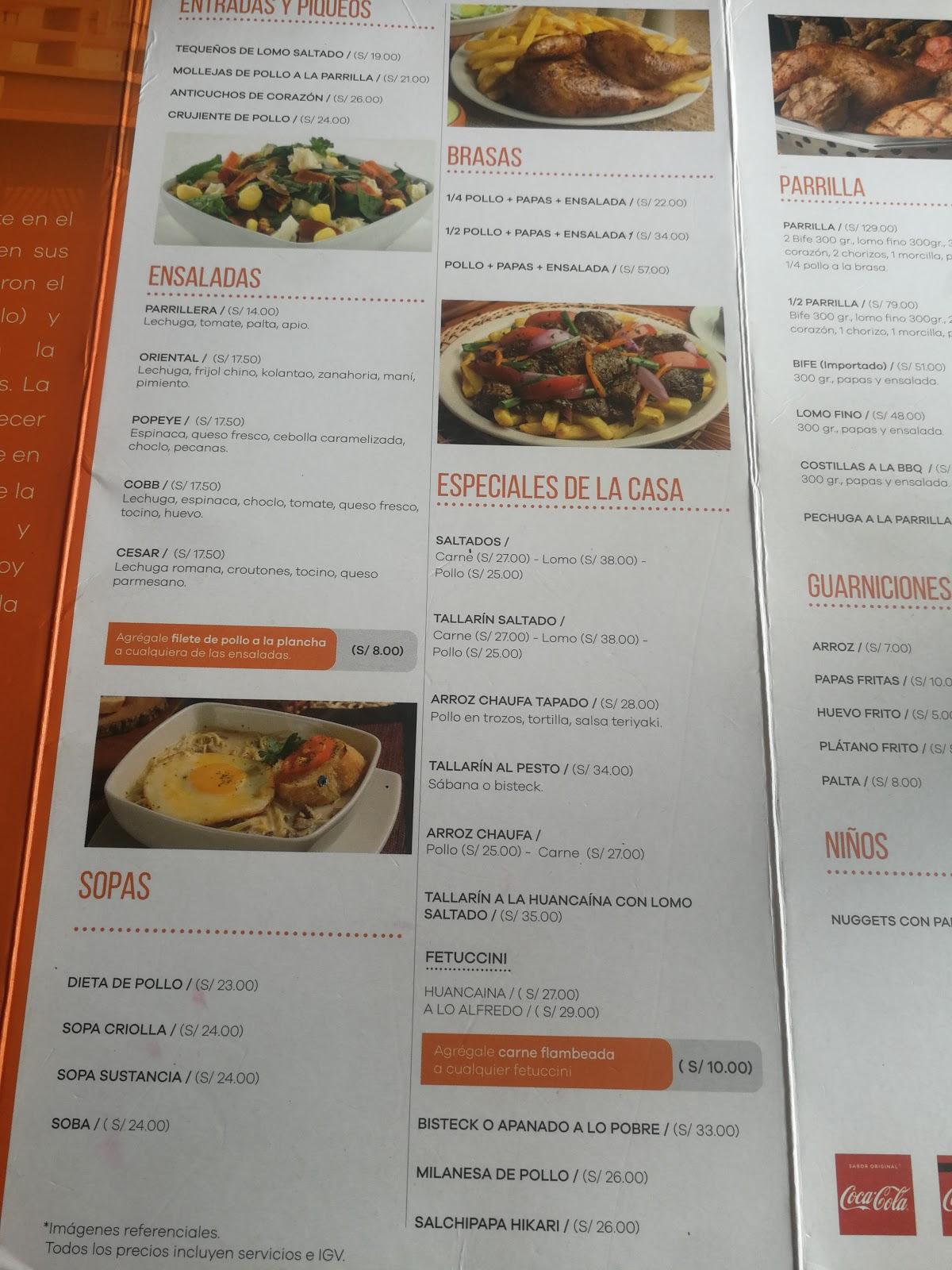 Carta del restaurante Hikari San Miguel, San Miguel, Av. La Mar 2339