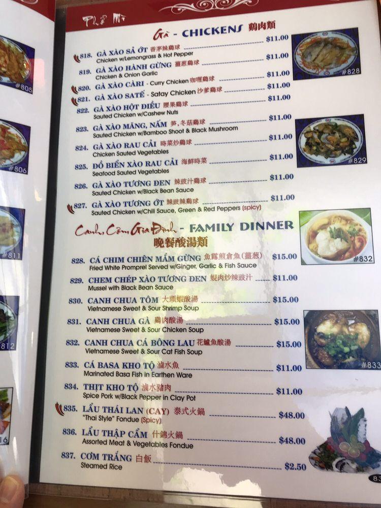 Menu at Pho Mi 888 Restaurant, London