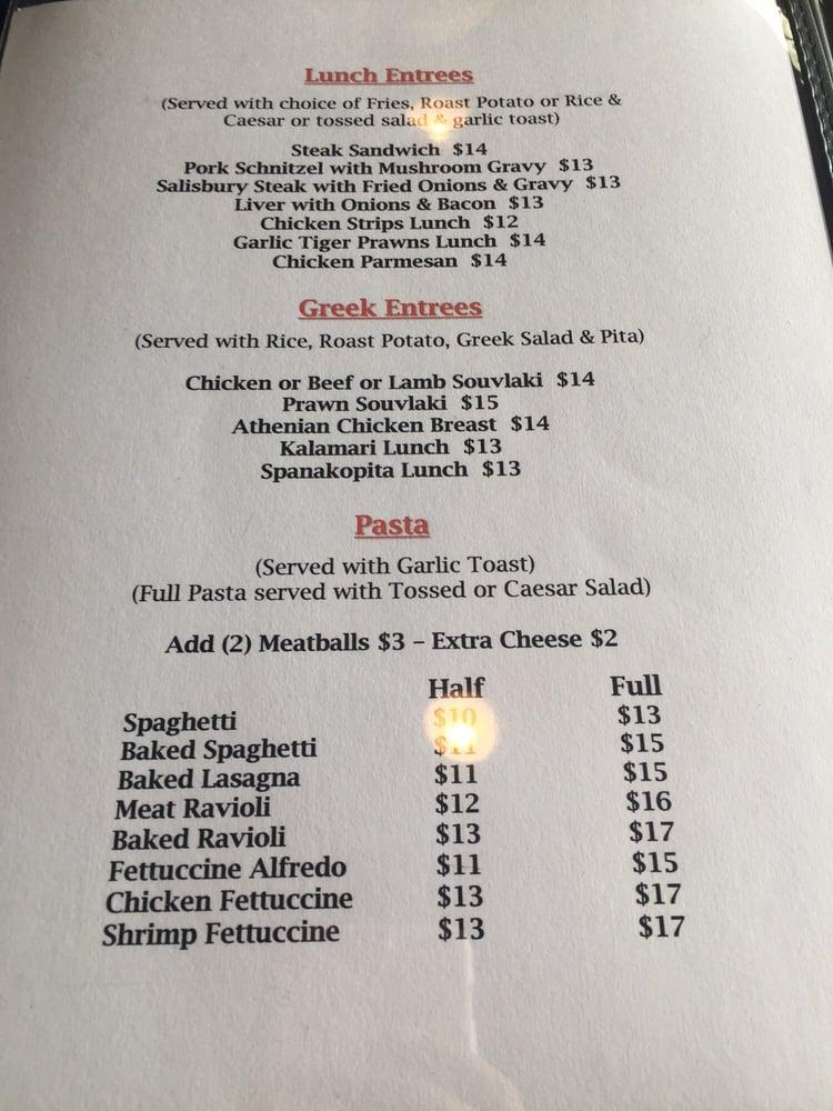 Menu at Little Greek Restaurant, Surrey