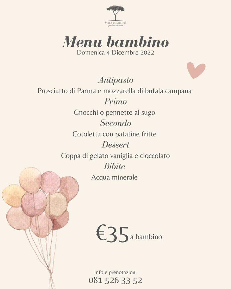 Menu da Villa Posillipo ristorante, Pozzuoli