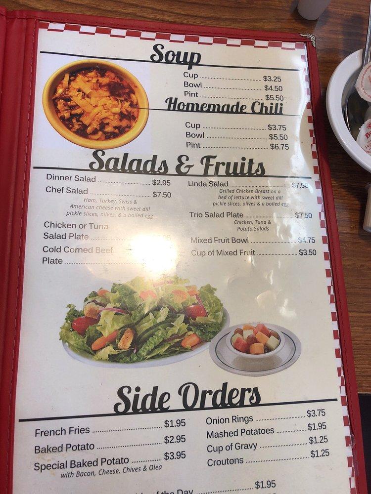 Menu at Price's Chef restaurant, Corpus Christi