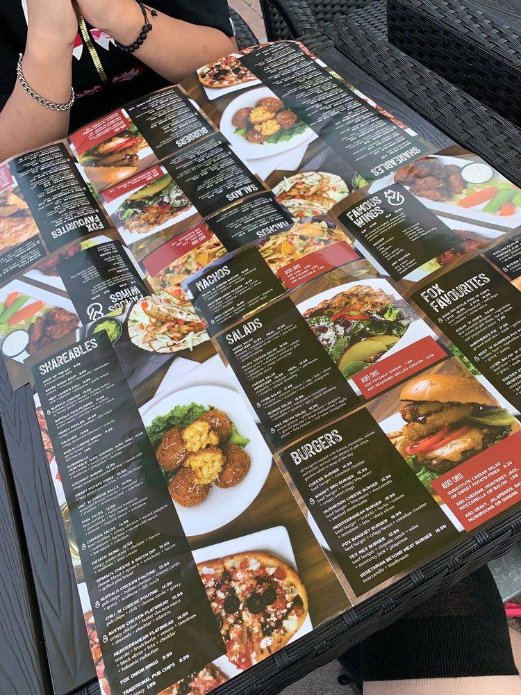 Menu at Fox And Fiddle pub & bar, Toronto, 865 York Mills Road