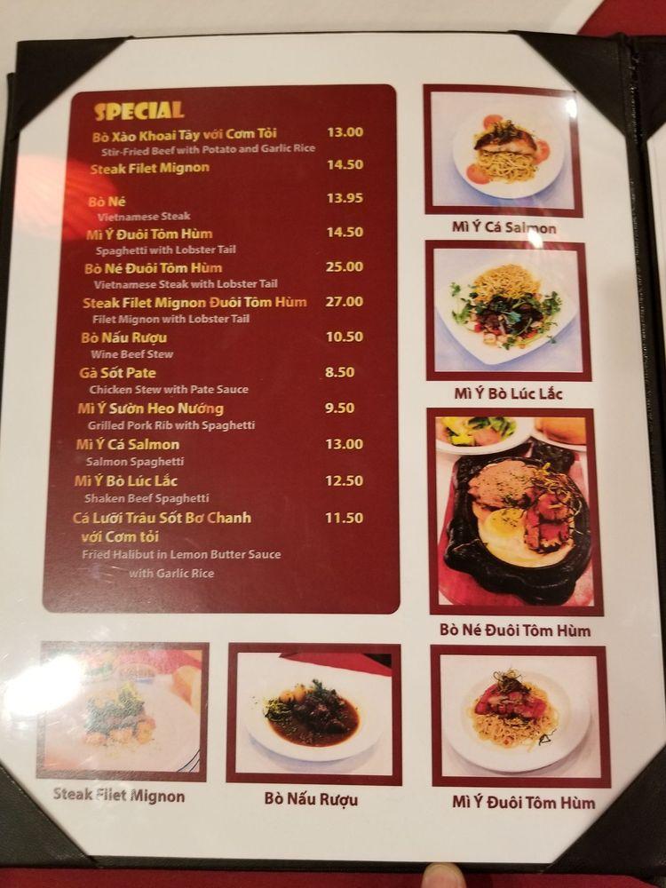 Menu at Tam's Restaurant, Garden Grove