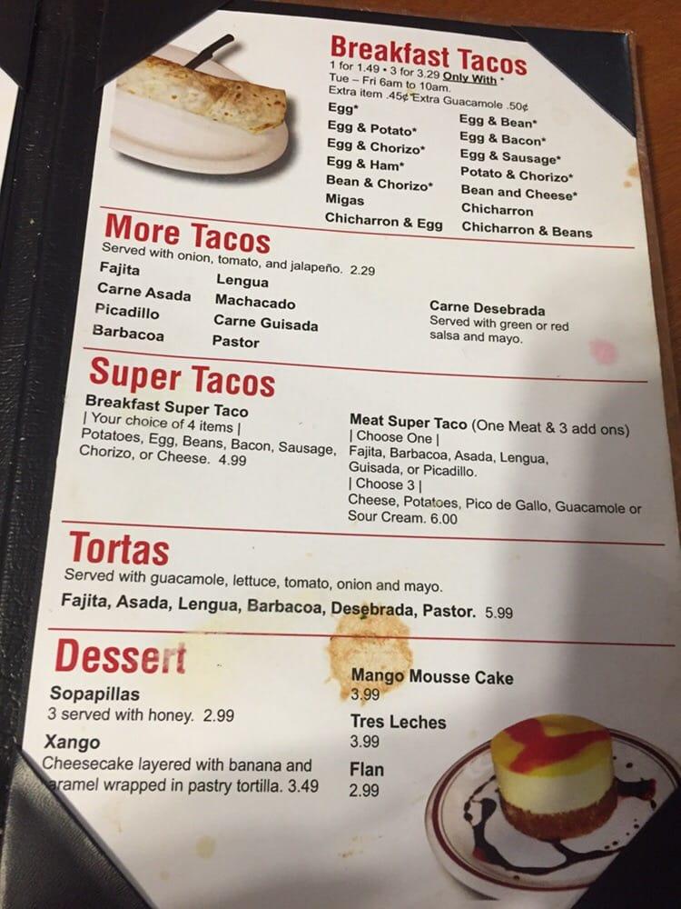 Menu at The Palm Cafe 2, San Marcos