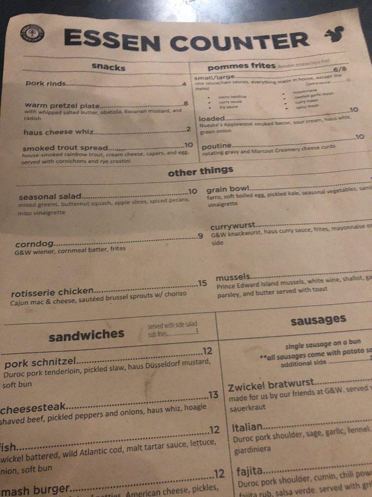 Menu at Urban Chestnut Midtown Brewery and Biergarten restaurant, St ...