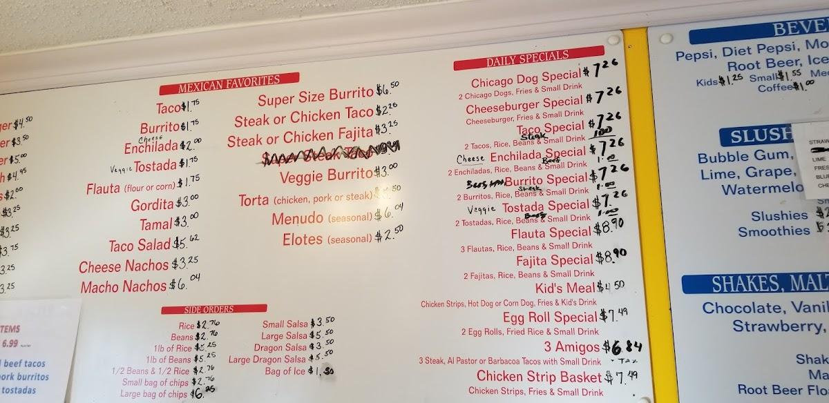 Menu at Dairy Mart Plus restaurant, Sterling