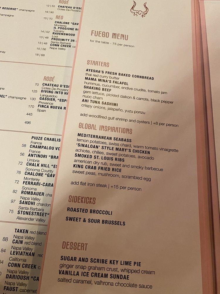 Menu at International Smoke BBQ, Las Vegas