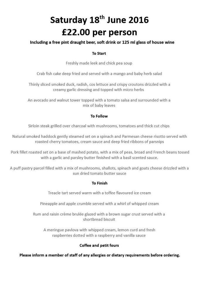 Menu at Lysses House Hotel restaurant, Fareham