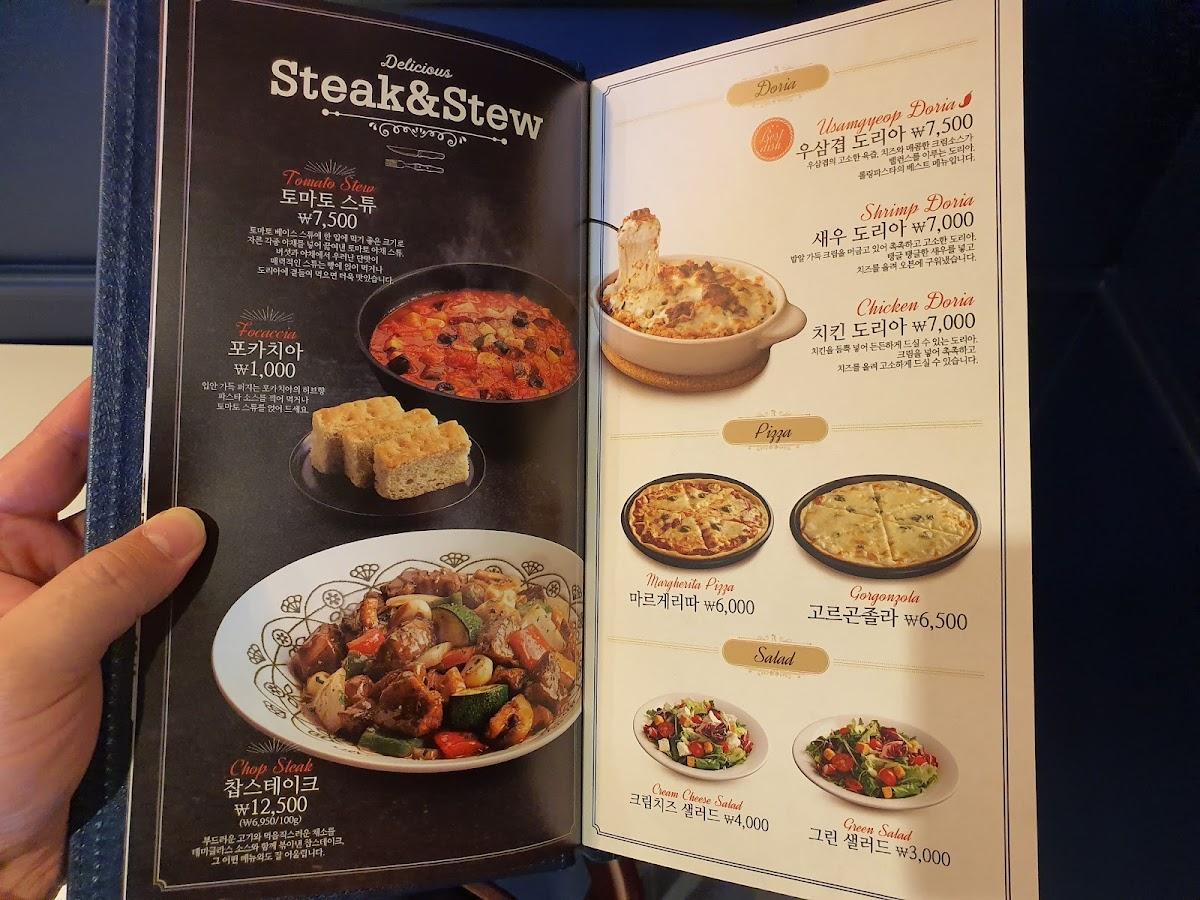Menu at Rolling Pasta Daehakro Branch restaurant, Seoul