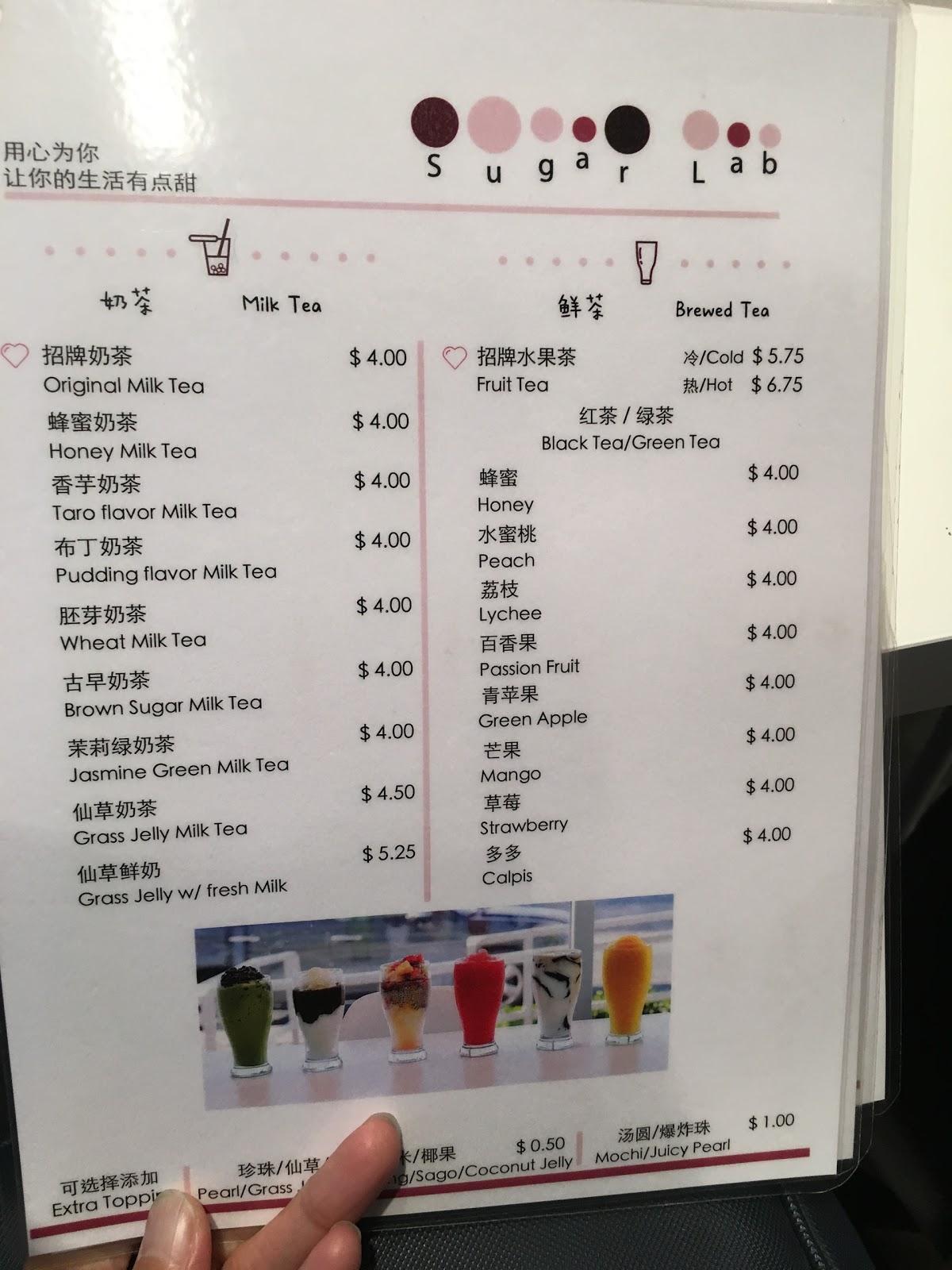 Menu at Sugar Lab Pancake House desserts, Burnaby