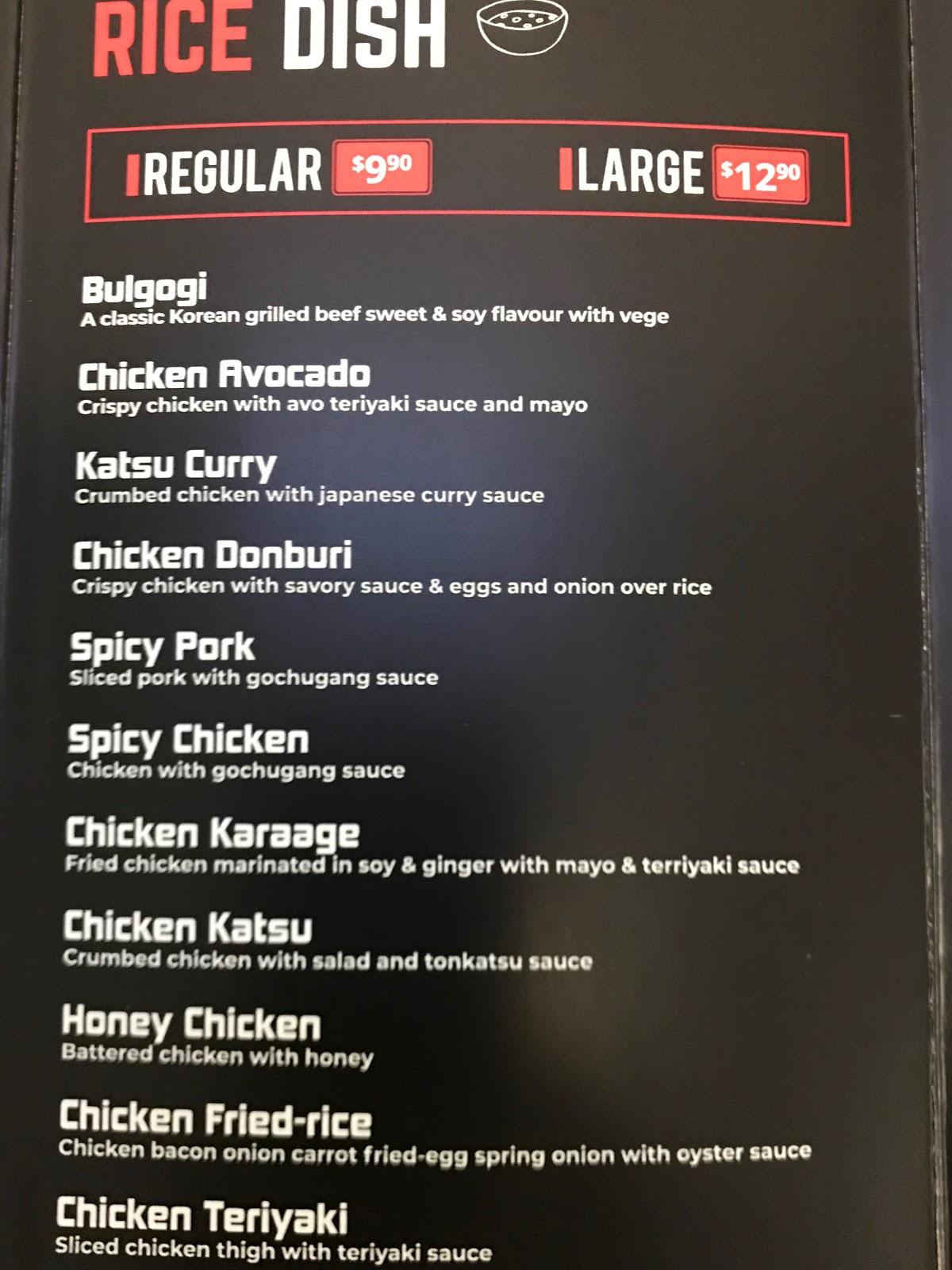 Menu at Chicken Baron Carvery, Upper Coomera