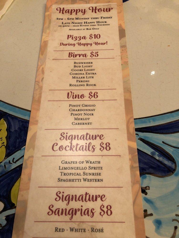 Menu at Grotto Ristorante pizzeria, Las Vegas
