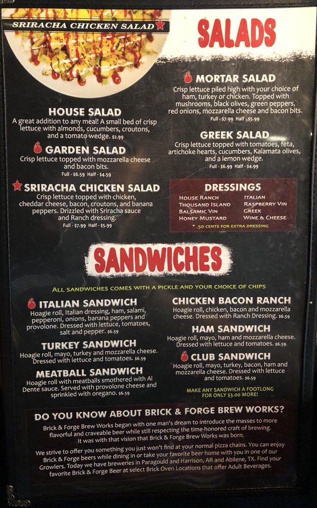 Menu at La Torcia Brick Oven Pizza - Bridge City pizzeria, Bridge City
