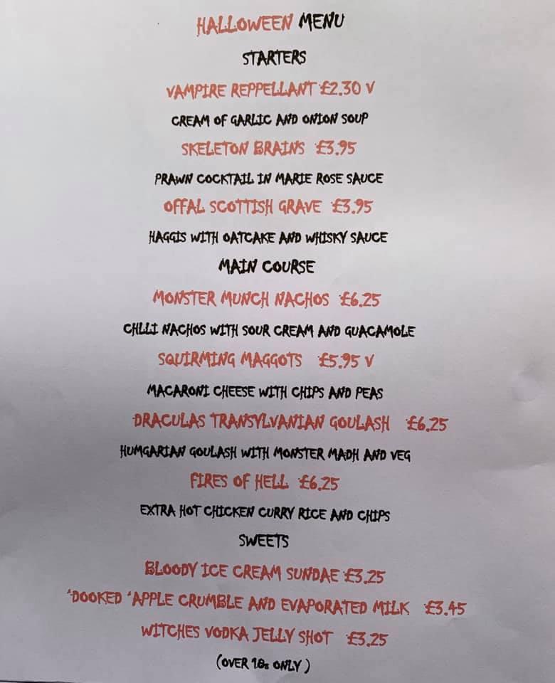 Menu at The City Royal Bar, Brechin
