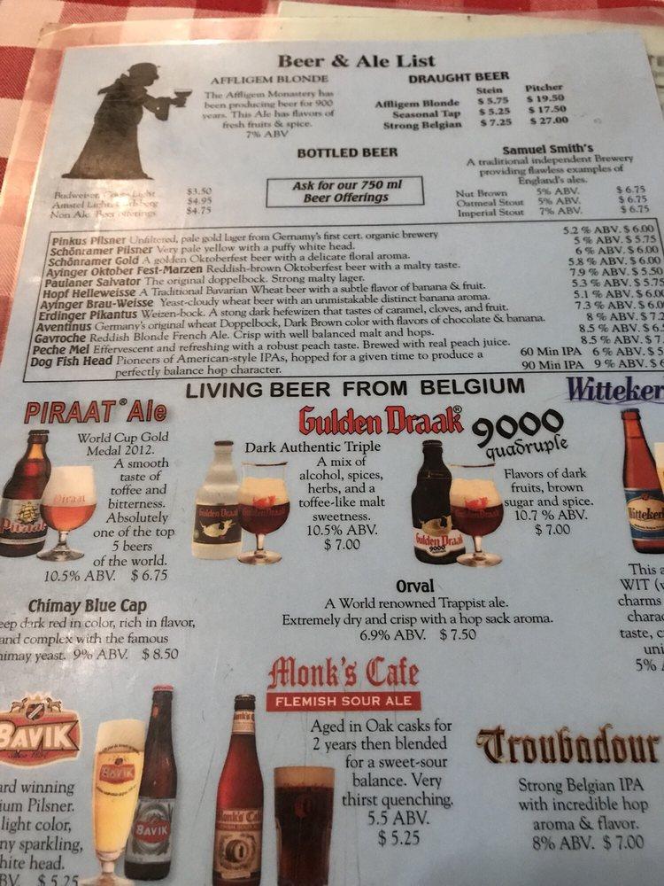 Menu at Dutch Garden Restaurant, Santa Barbara