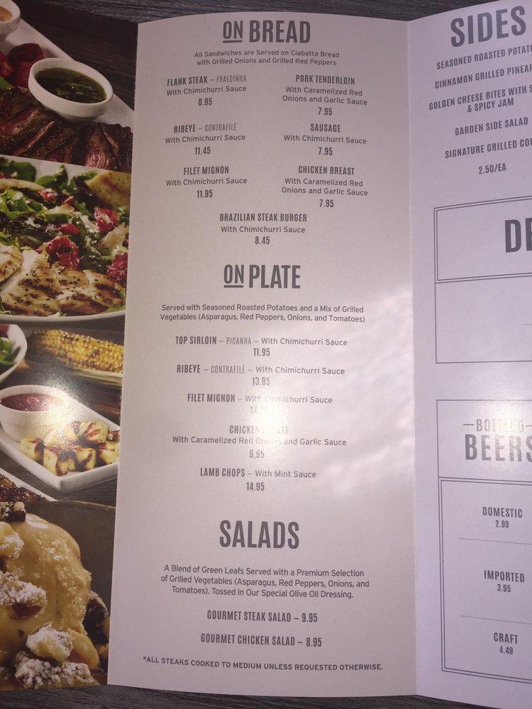 Menu at Steak on Fire - Steak Up steakhouse, Orlando