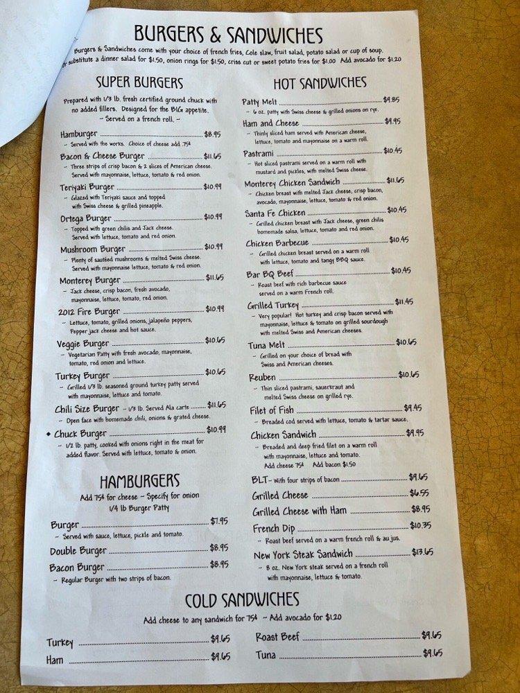 Menu at Humpty Dumpty Kitchen restaurant, Grass Valley