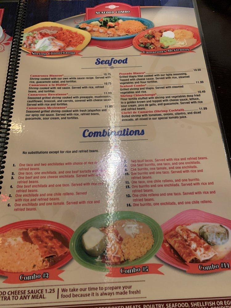 Menu at LOS ARCOSS MEXICAN RESTAURANT, Gardendale