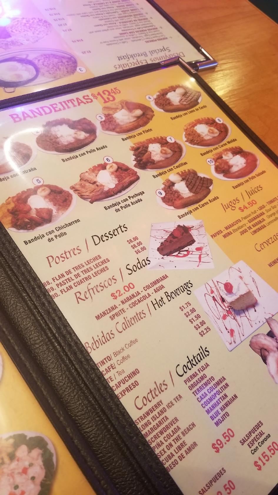 Menu at Pollos Doña Maria Restaurant & Bar, New York City, 93-03 ...