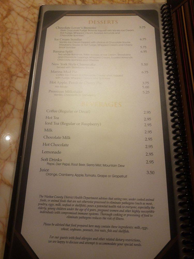 Menu at Café Bellini cafe, Sparks
