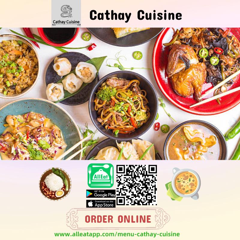 Menu at Cathay Cuisine fast food, Glasgow, 121 Clarkston Rd