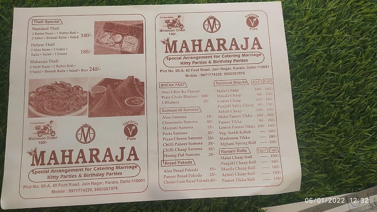 Menu at Maharaja Family Restaurant, New Delhi