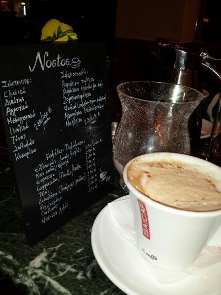 Menu at NOSTOS Delicatessen, Corfu, Εθνική Οδός Κέρκυρας