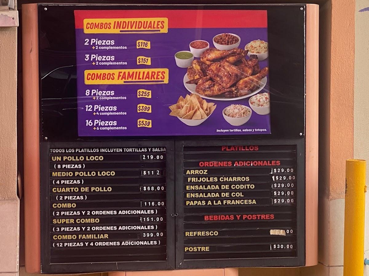 Carta de comida rápida El Pollo Loco, Monterrey, Avenida Eugenio Garza ...