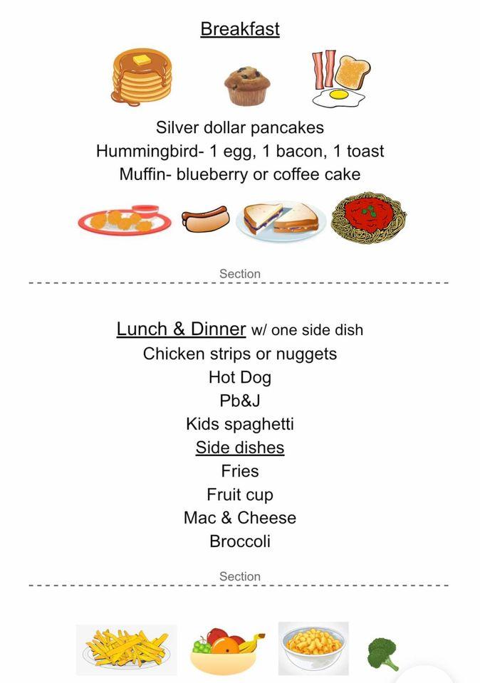 Menu at Pearson House Restaurant, West Milton