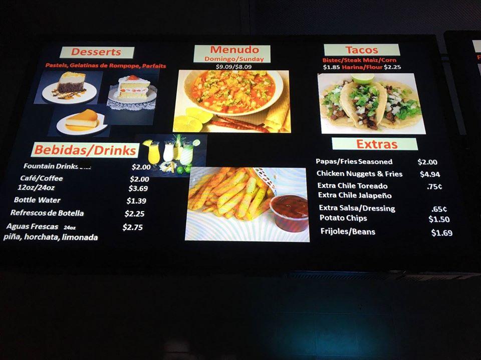 Menu at Tortas Las Tortugas restaurant, Dallas, 235 Centre St