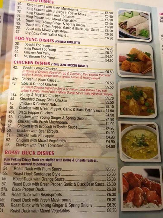 Menu at Golden Phoenix restaurant, Plymouth