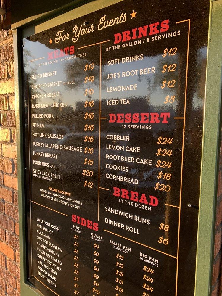 Menu at Joe's Real BBQ, Gilbert, 301 N Gilbert Rd bldg 2