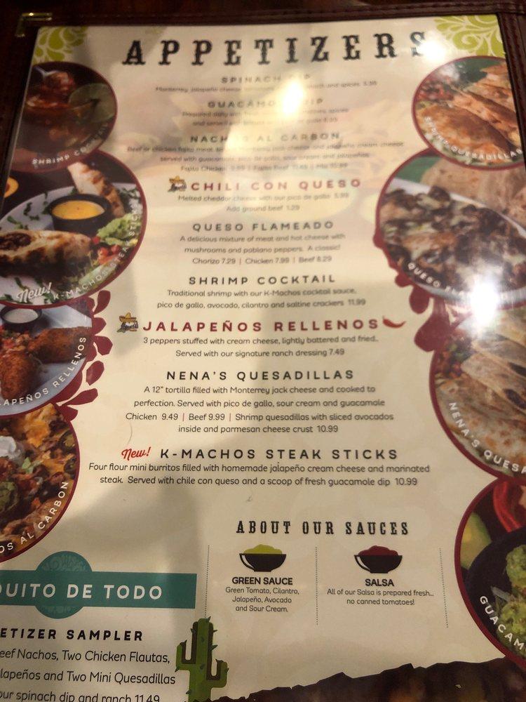 Menu at K-Macho's Mexican Grill and Cantina restaurant, Overland Park