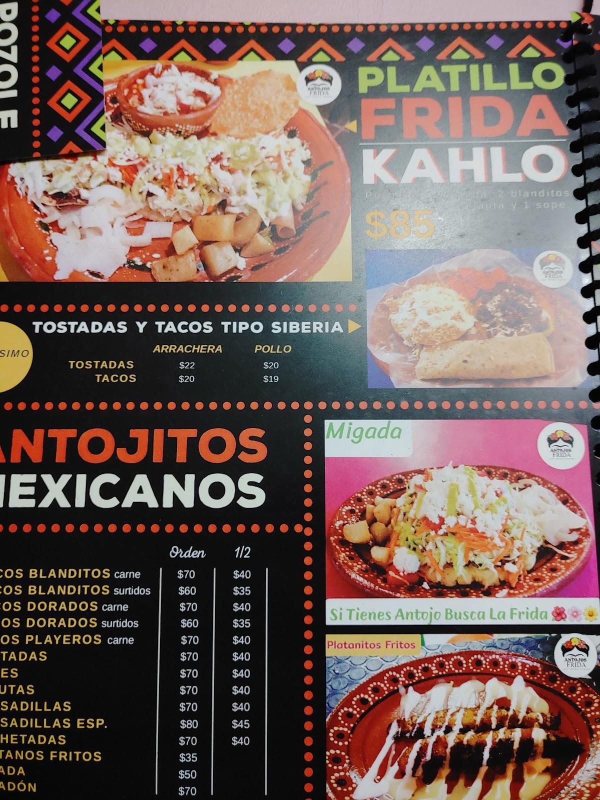 Carta del restaurante Los Antojitos del Frida, Ciudad Madero