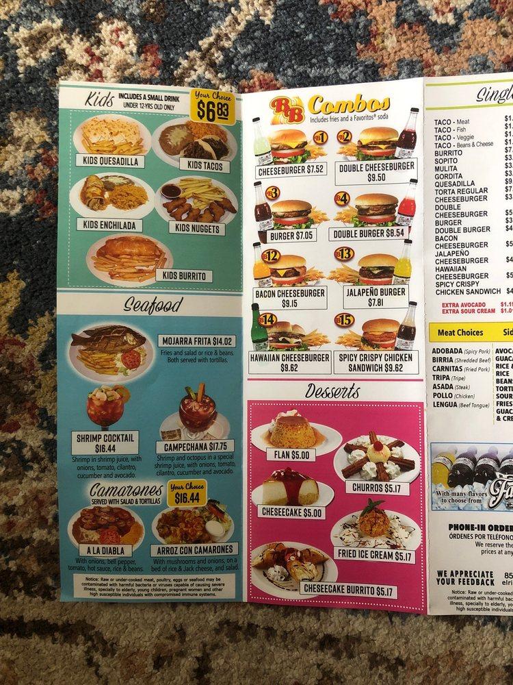 Menu at El Rinconsito Puyallup restaurant, Puyallup