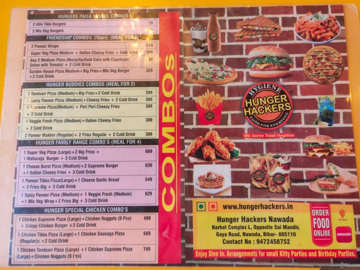 Menu at HUNGER HACKERS NAWADA, Nawada