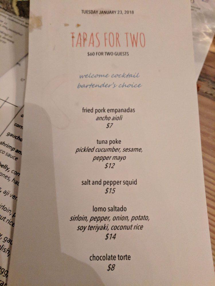 Menu at Lechon pub & bar, Portland
