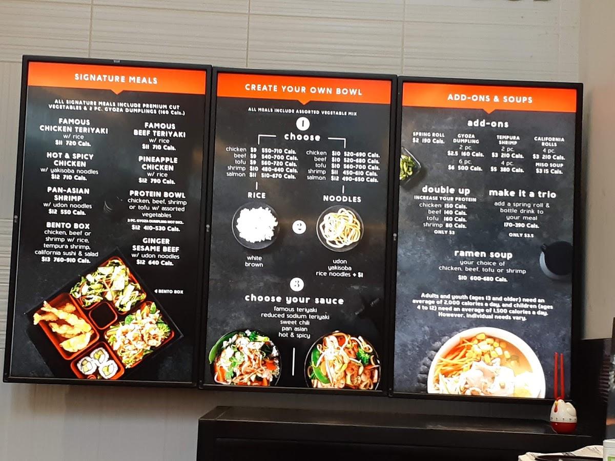 Menu at Teriyaki Experience restaurant, Cambridge, 355 Hespeler Rd