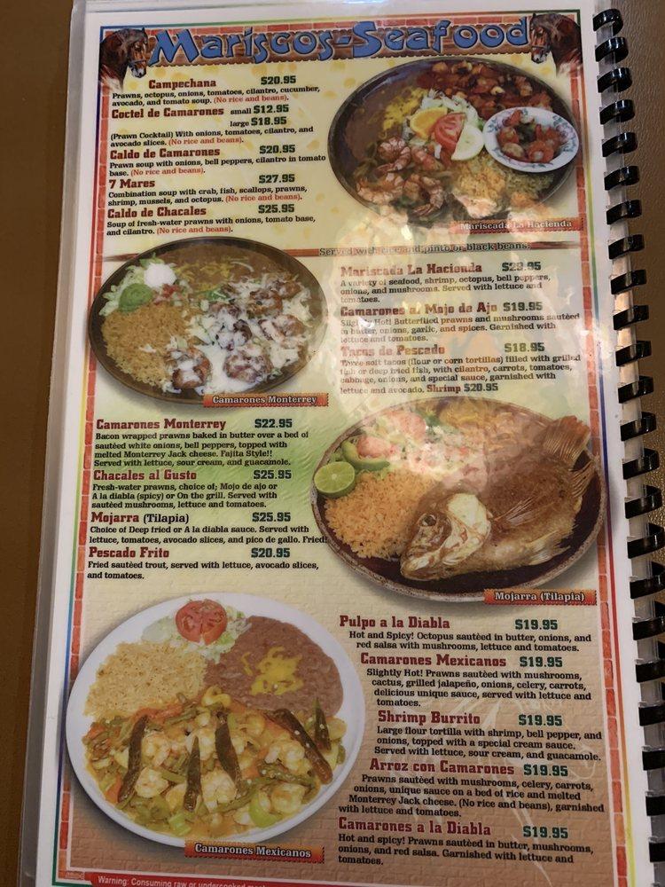 Menu at La Hacienda Real Keizer restaurant, Keizer, River Rd N