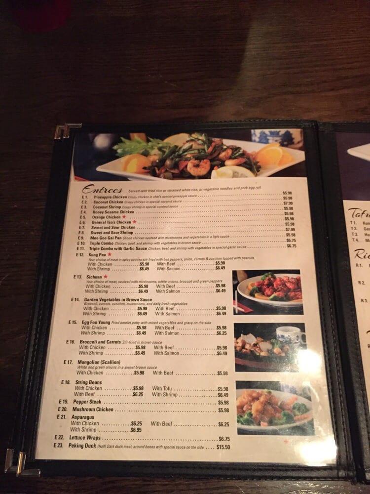 Menu at Rice Box restaurant, Florence