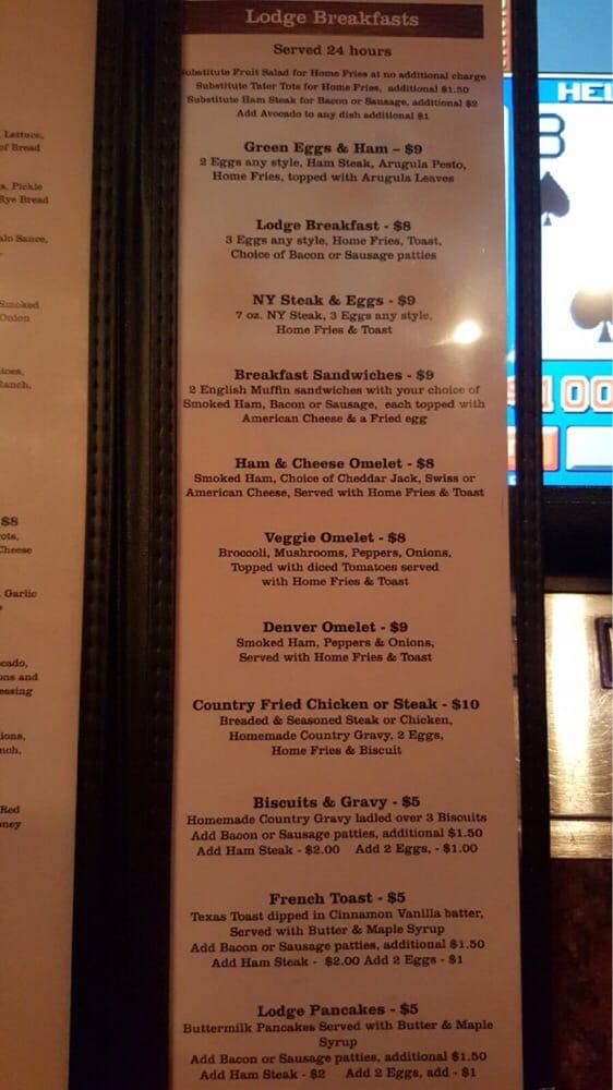 Menu at The Lodge pub & bar, Las Vegas, S Fort Apache Rd