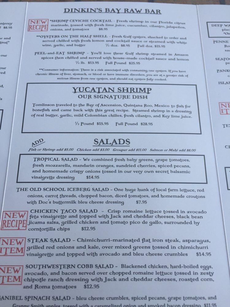 Menu at Doc Ford's Rum Bar & Grille - Ft. Myers Beach, Fort Myers Beach