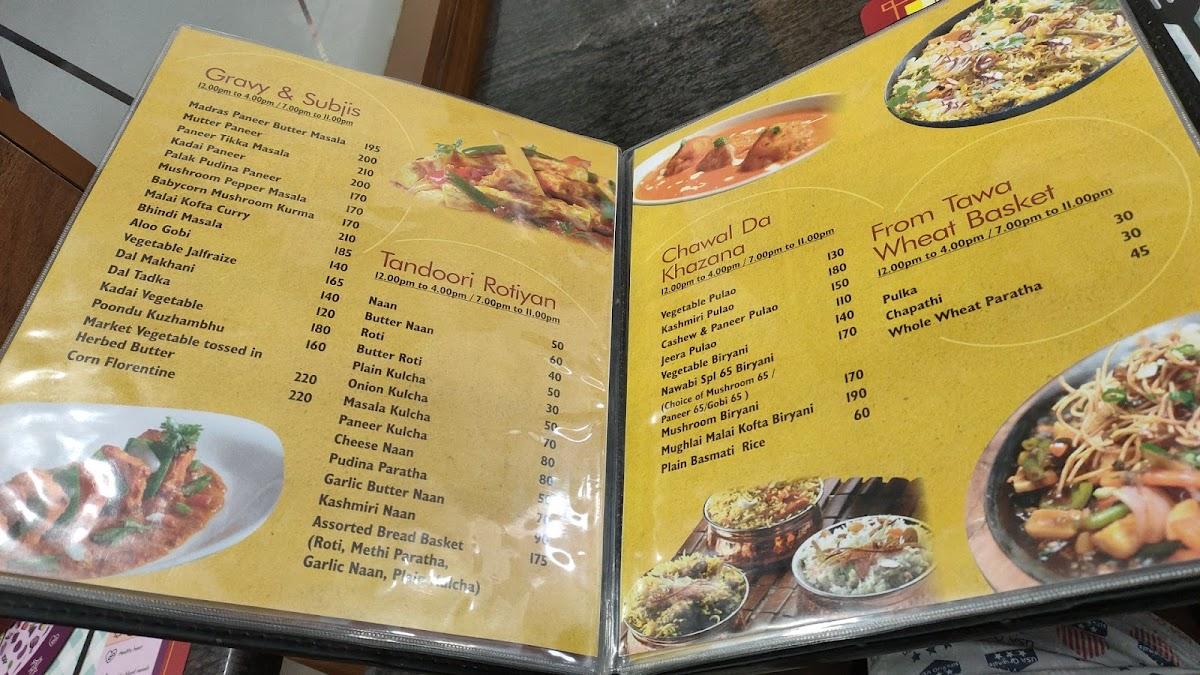 Menu at Manoj Bhavan Veg Restaurant, Chennai